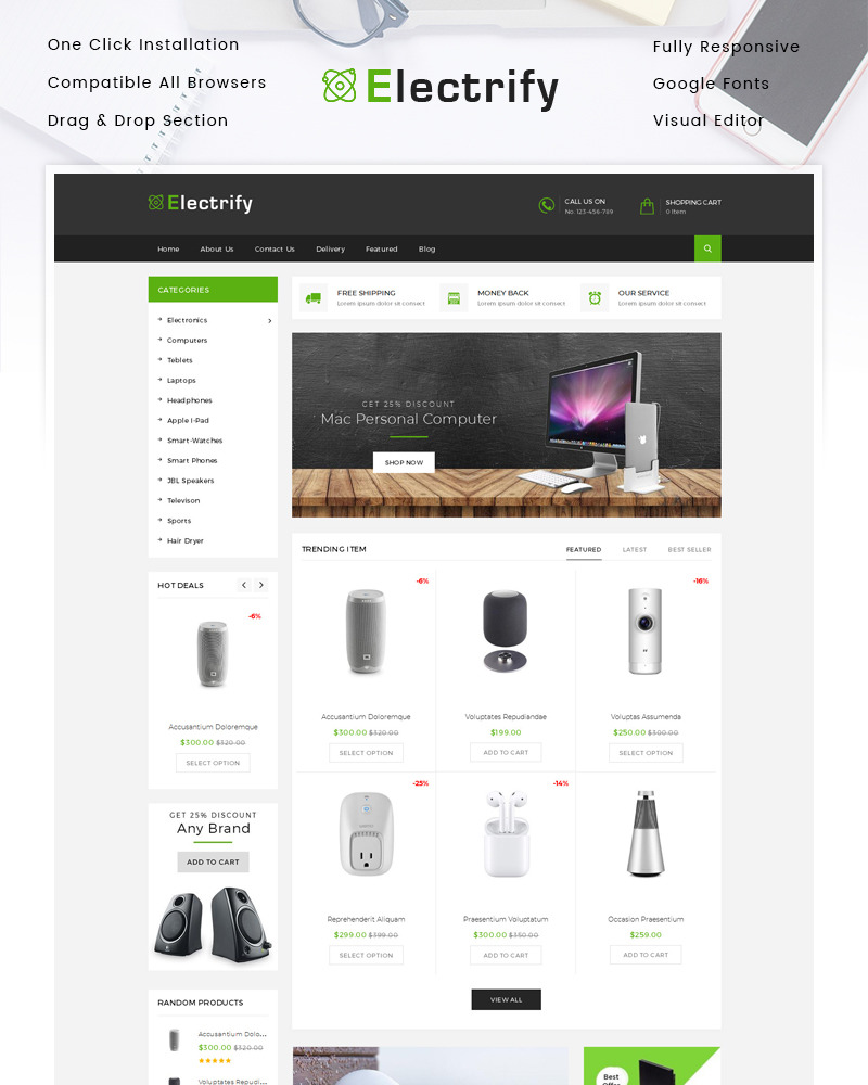 Electrify - Digital Store Shopify Theme - TemplateMonster
