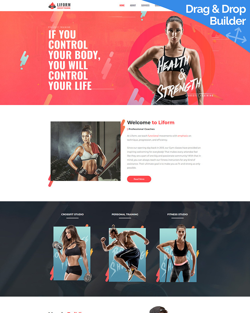 Liform - Best Crossfit Moto CMS 3 Template - TemplateMonster