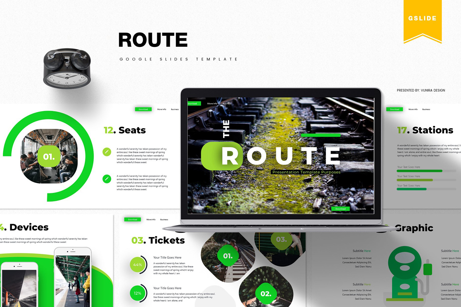 Route | Google Slides #85387 - TemplateMonster