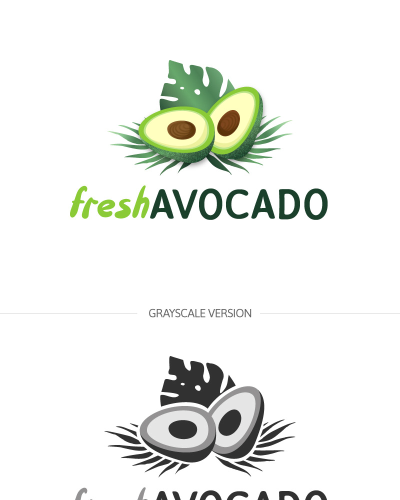 Fresh Avocado Logo Template #85411 - TemplateMonster
