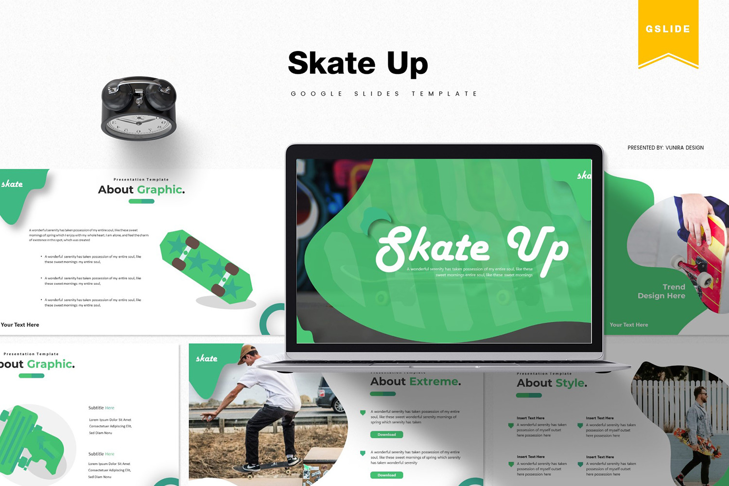 Skate Up | Google Slides #85452 - TemplateMonster
