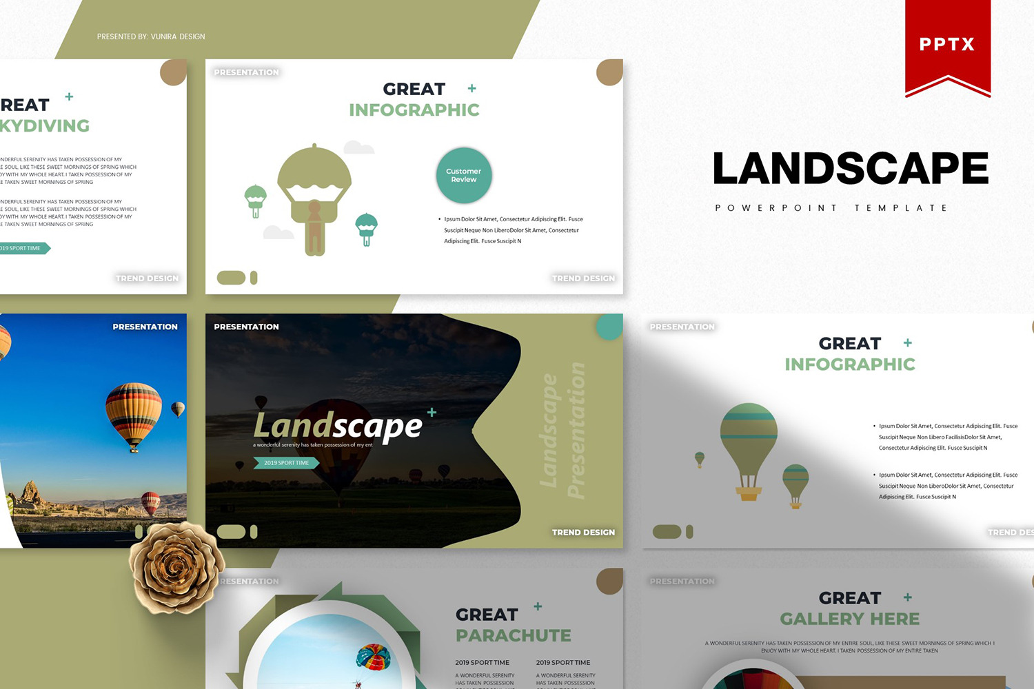 Lanscape | PowerPoint template #85533 - TemplateMonster