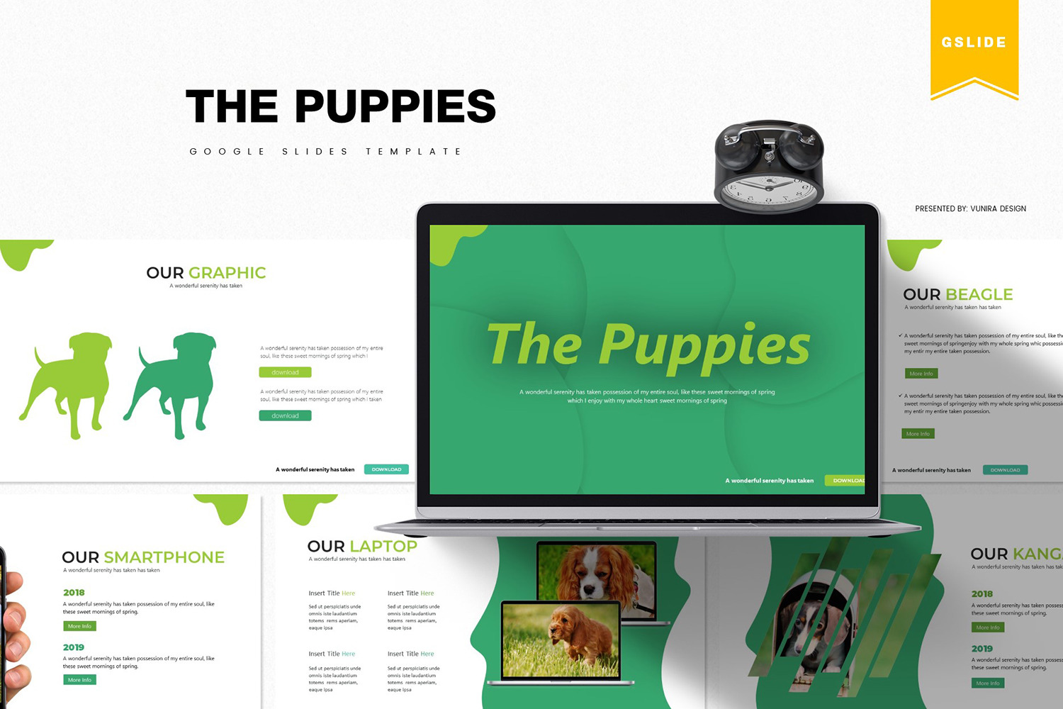 The Puppies | Google Slides #85501 - TemplateMonster