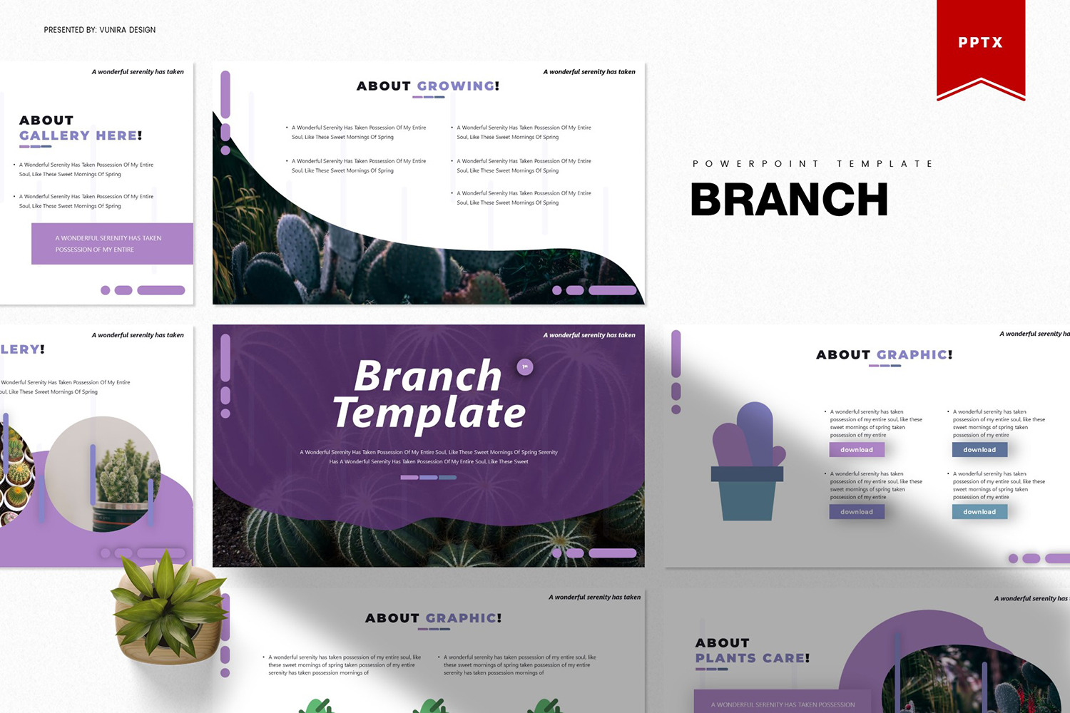 Branch | PowerPoint template #85617 - TemplateMonster