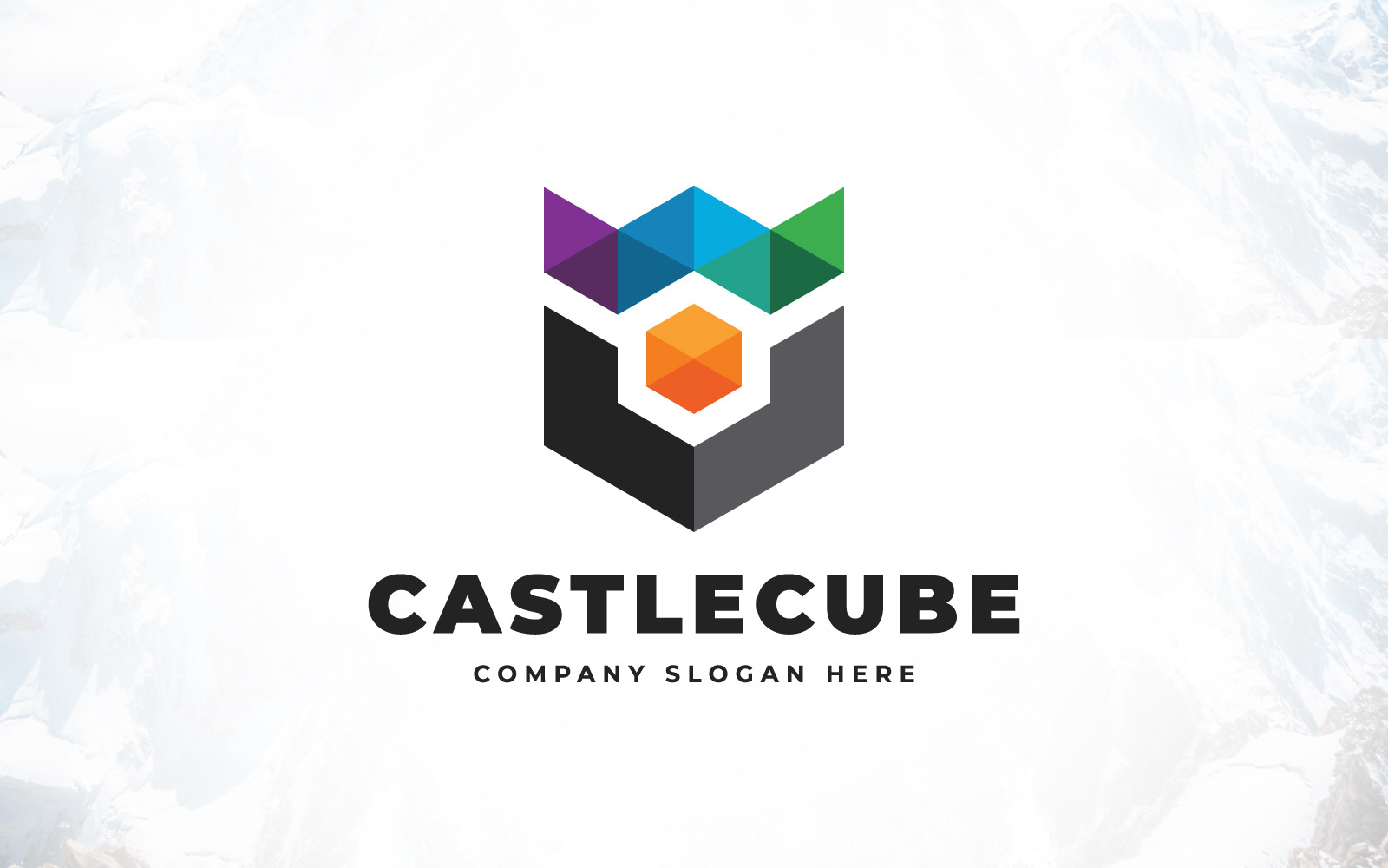 Creative Hexagonal Castle Logo Design - TemplateMonster