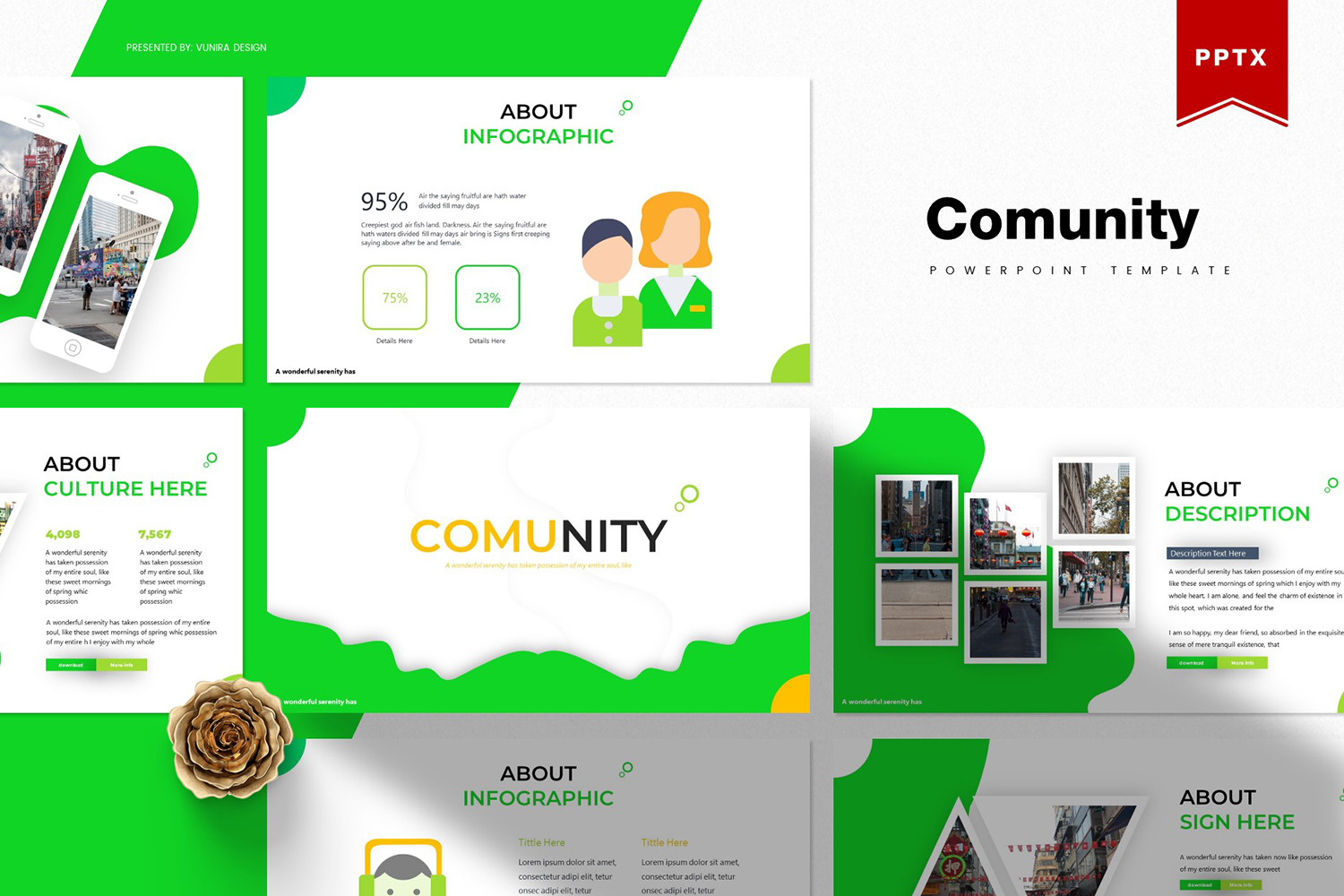 Comunity | PowerPoint template #85877 - TemplateMonster