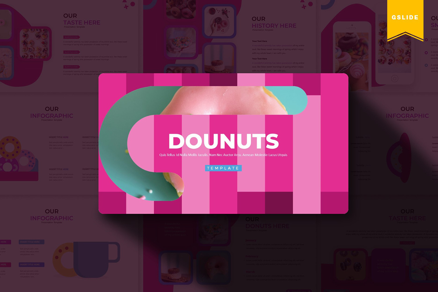 Dounuts | Google Slides #85864 - TemplateMonster