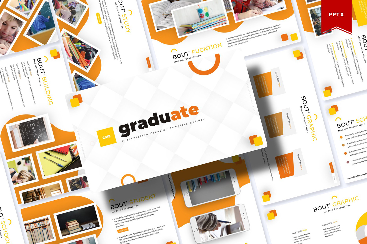 Graduate | PowerPoint template #85814 - TemplateMonster