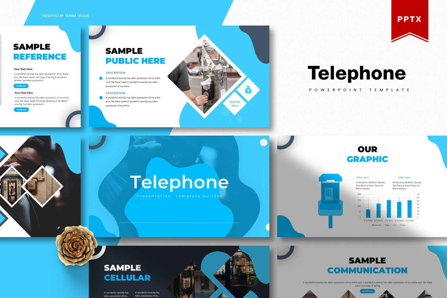 Telephone | PowerPoint template #85886 - TemplateMonster