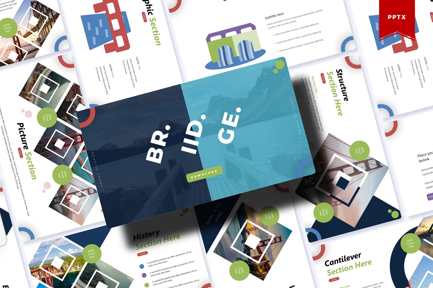 The Bridge | PowerPoint template #85881 - TemplateMonster