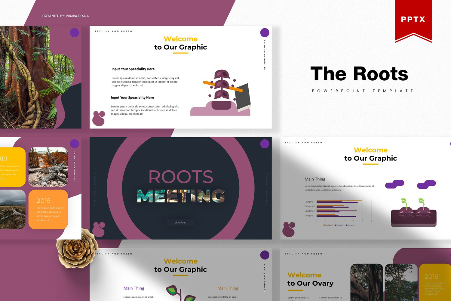 The Roots | PowerPoint template #85885 - TemplateMonster
