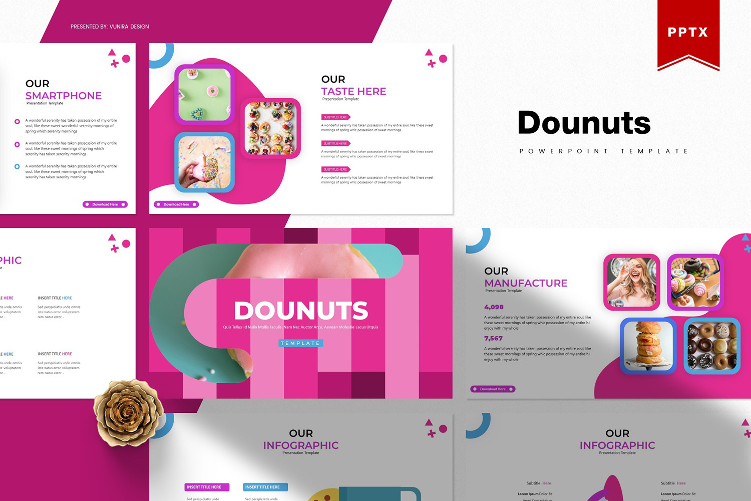 Donuts | PowerPoint-Vorlage #85993 - TemplateMonster