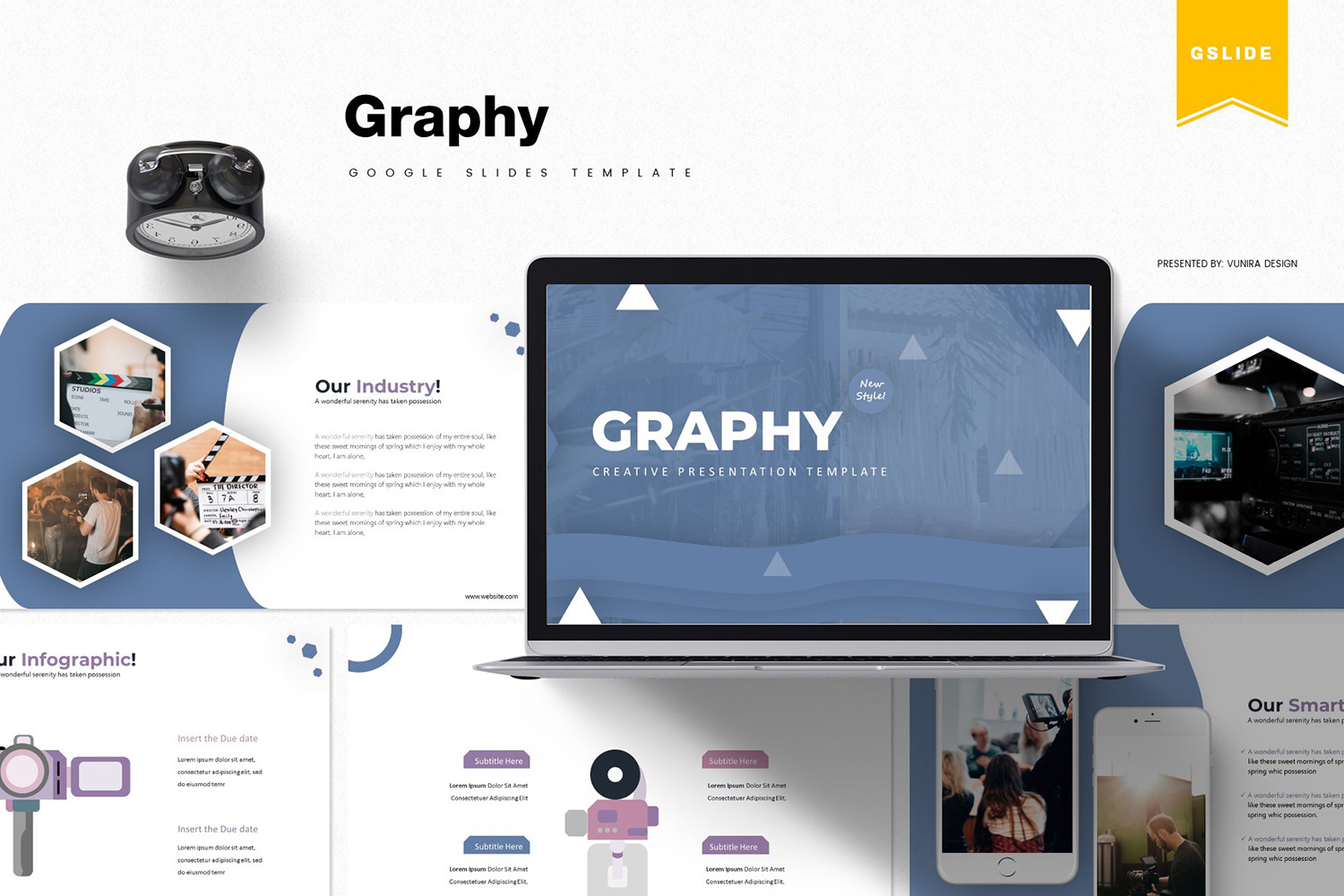 Graphy | Google Slides #85934 - TemplateMonster