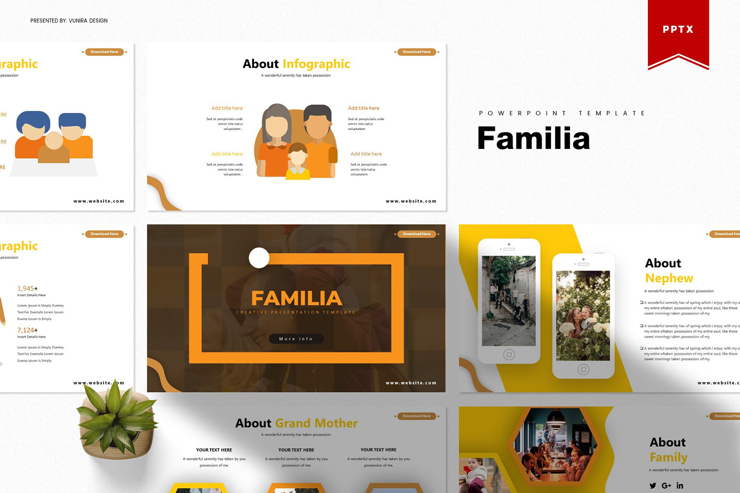 Familia | PowerPoint template #86028 - TemplateMonster