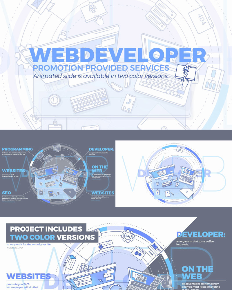 Web Developer Promo After Effects Intro - TemplateMonster