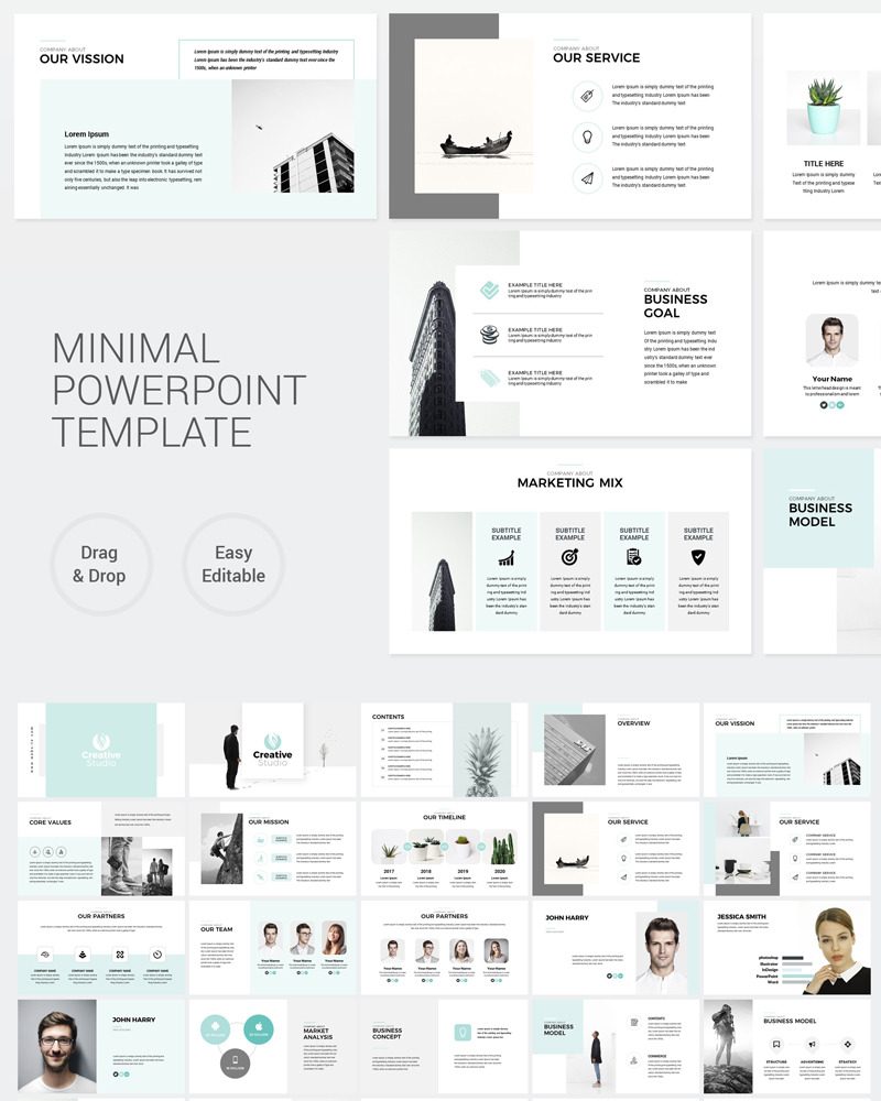 Creative Studio PowerPoint template #86142 - TemplateMonster