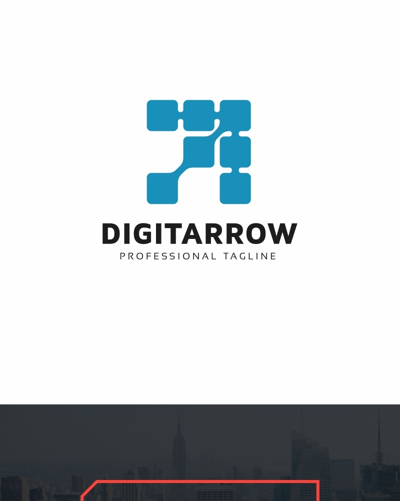 Digitální šipka Logo šablona #86129 - TemplateMonster