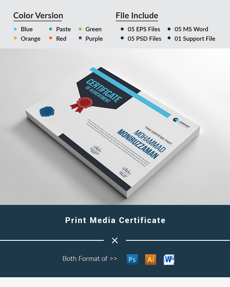 Print Media Certificate Template #86153 - TemplateMonster