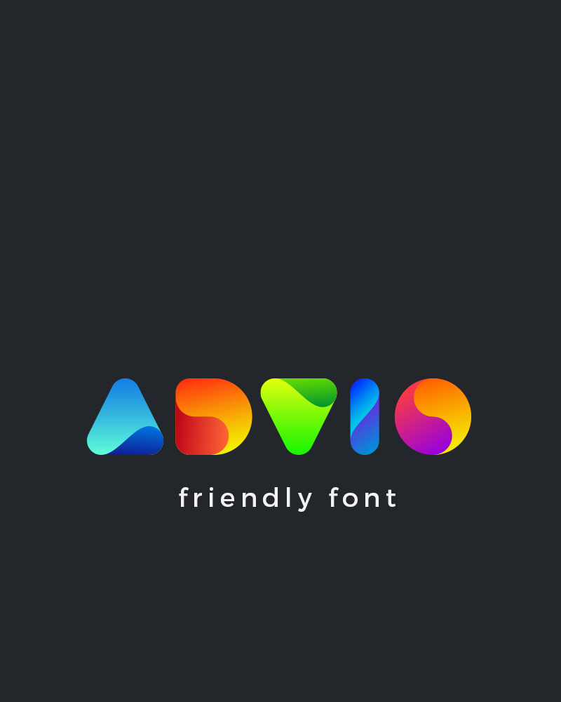 Advio (TTF + Colorful Vector) Font #86341 - TemplateMonster