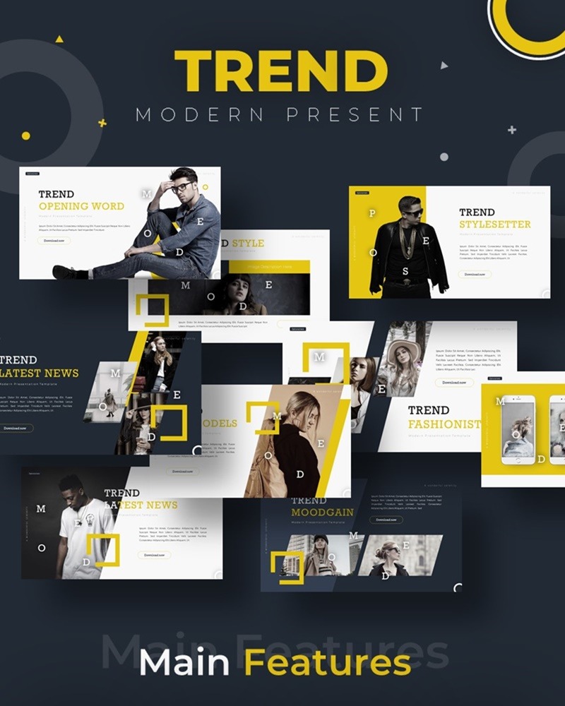 Trend Modern PowerPoint template #86329 - TemplateMonster
