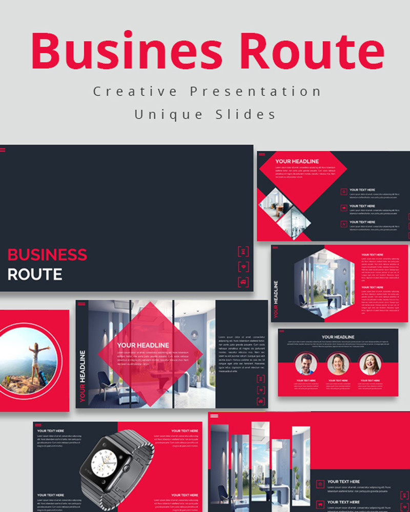 Business Route Google Slides #86476 - TemplateMonster