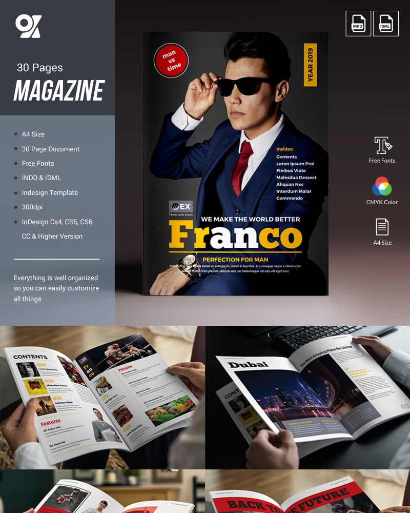 Franco Creative Magazine Design - Corporate Identity Template