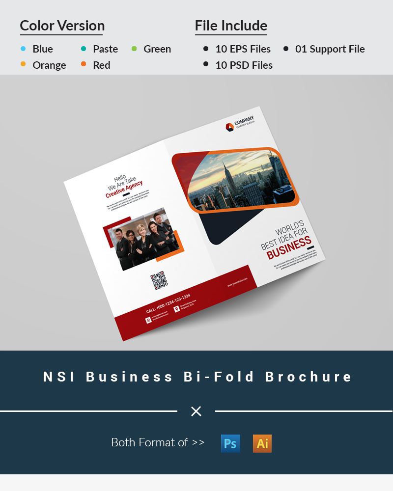 NSI Bi-Fold Brochure - Corporate Identity Template