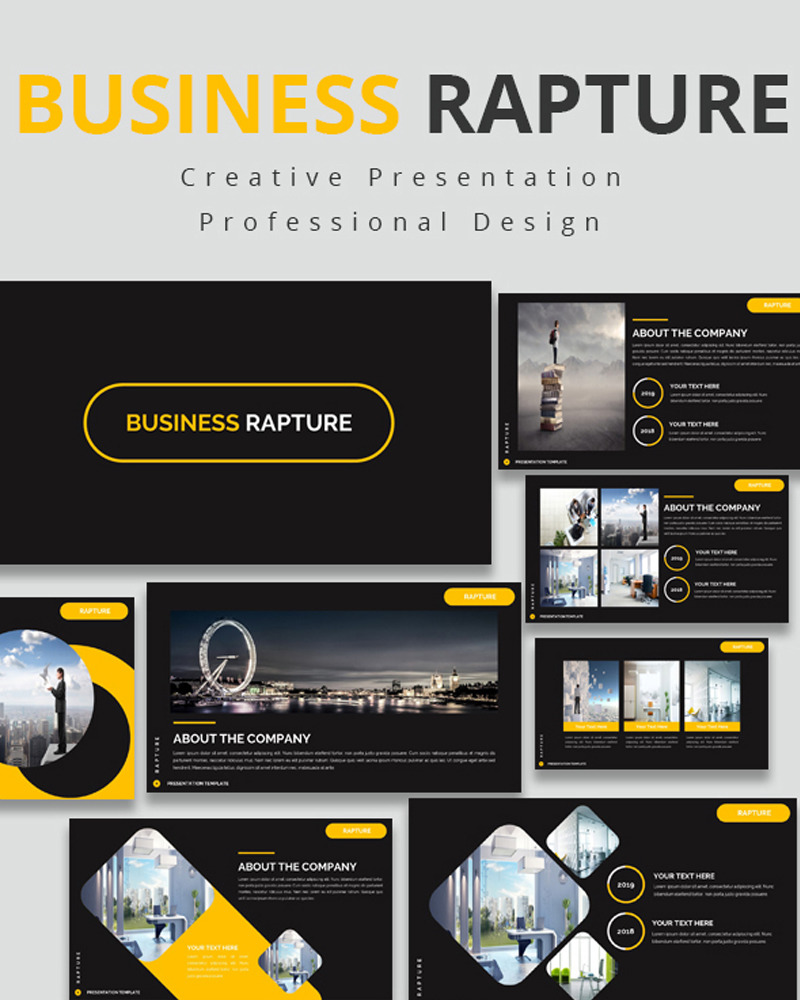 Business Rapture PowerPoint template - TemplateMonster