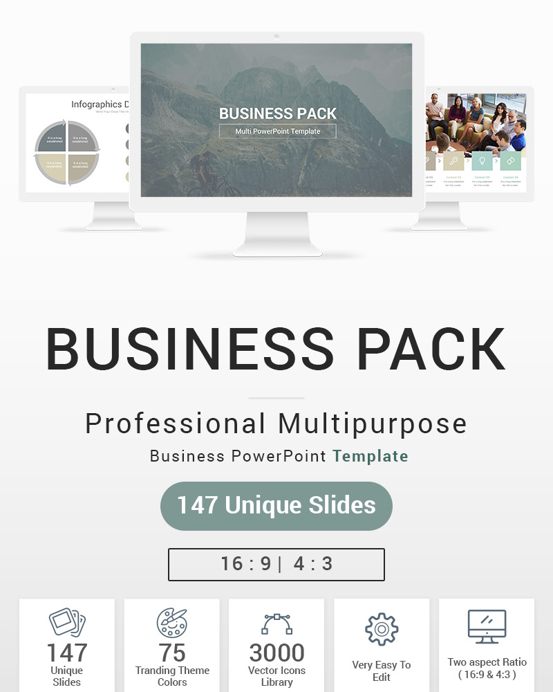 Business Pack PowerPoint template #87012 - TemplateMonster