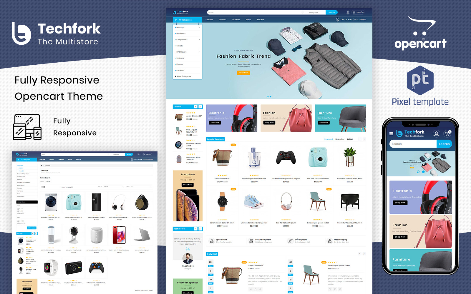 Techfork - Electronics Store OpenCart Template