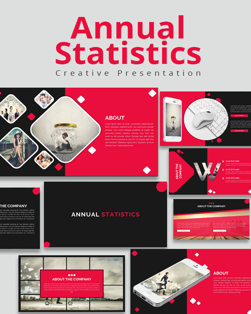 Annual Statistics Google Slides #87238 - TemplateMonster