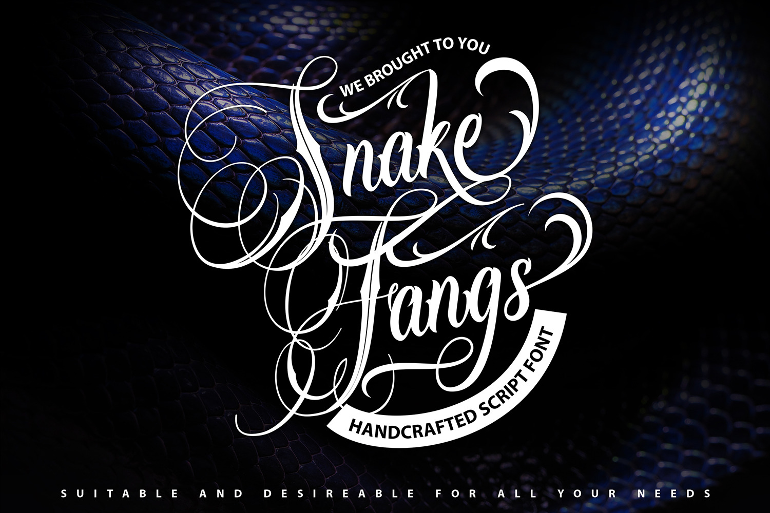 Snake Fangs | Handcrafted Cursive Font - TemplateMonster