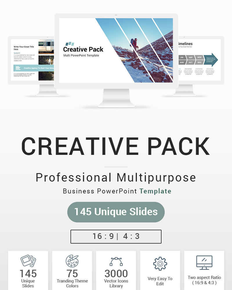 Creative Pack PowerPoint template #87409 - TemplateMonster