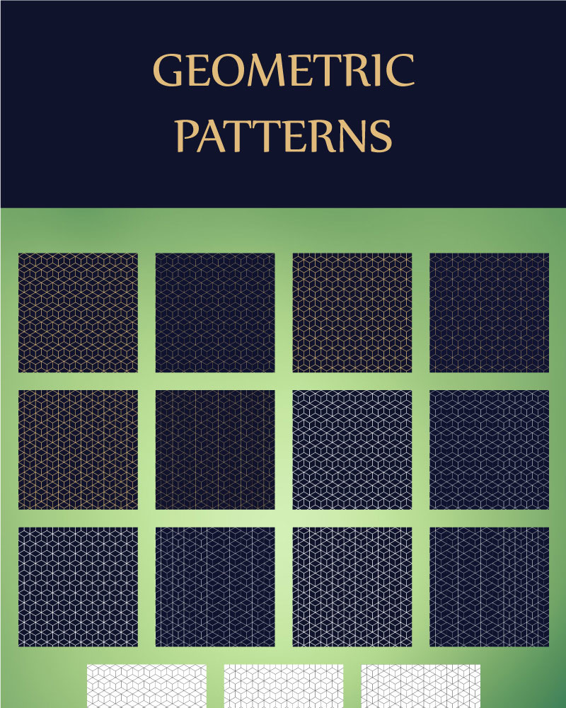 Luxury Gold and White Geometric Pattern - TemplateMonster