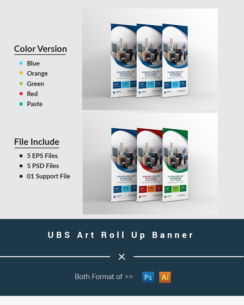UBS Roll Up Banner - Corporate Identity Template