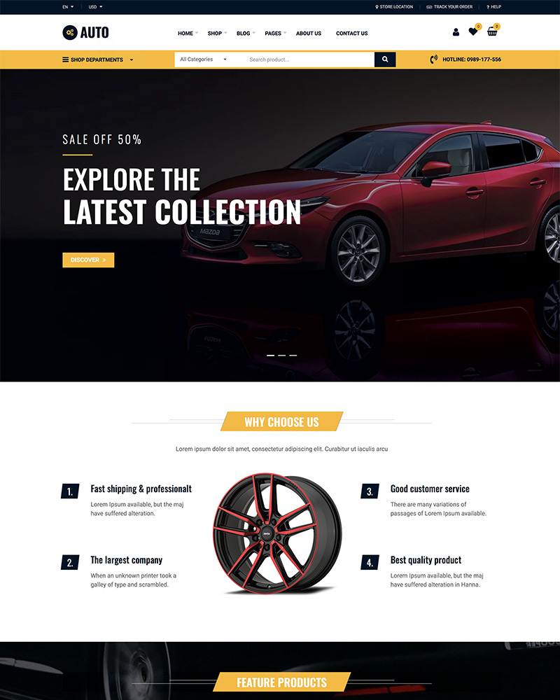Auto Repair - Car Mechanic Services WooCommerce Theme