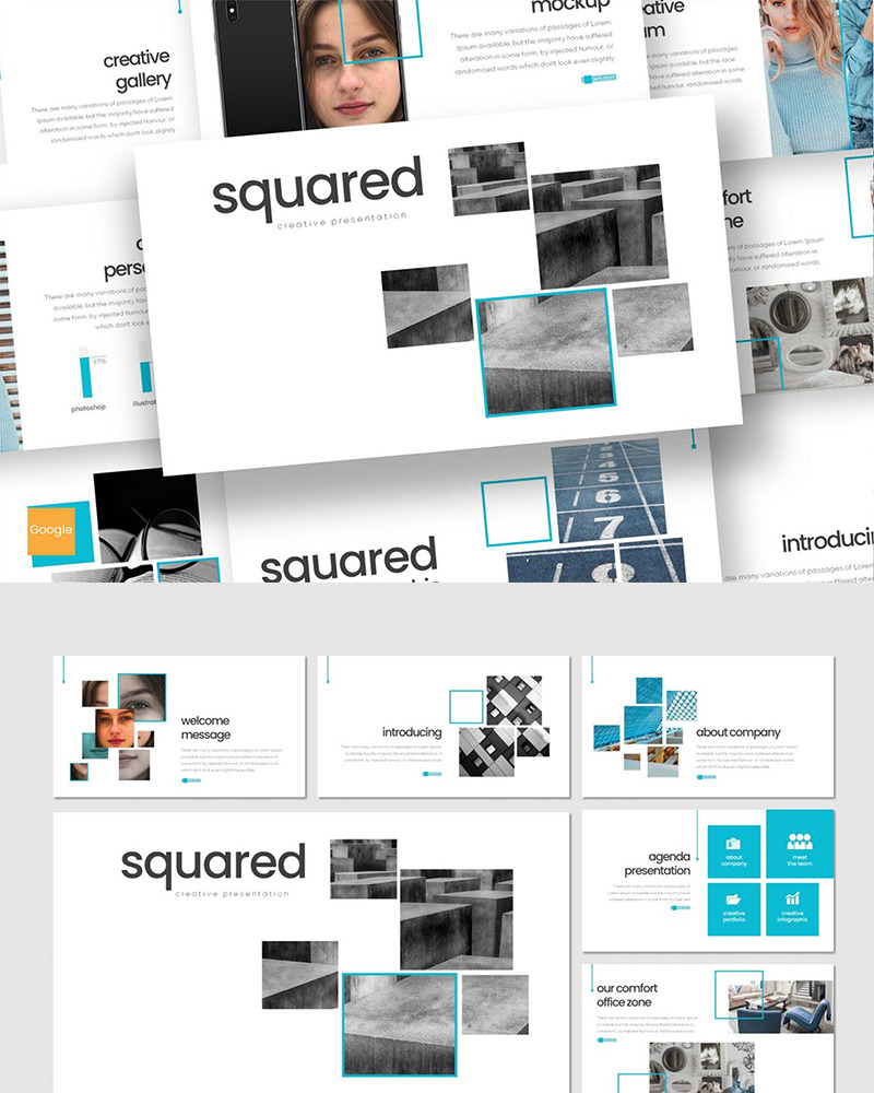 Squared Google Slides #87749 - TemplateMonster