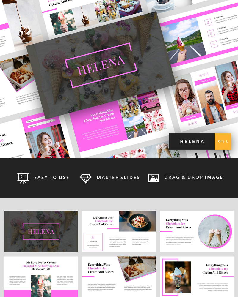Helena - Ice Cream Presentation Google Slides