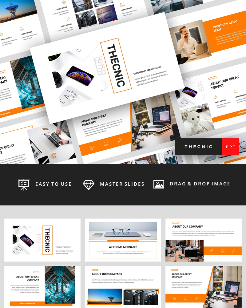 Thecnic - Technology Presentation PowerPoint template