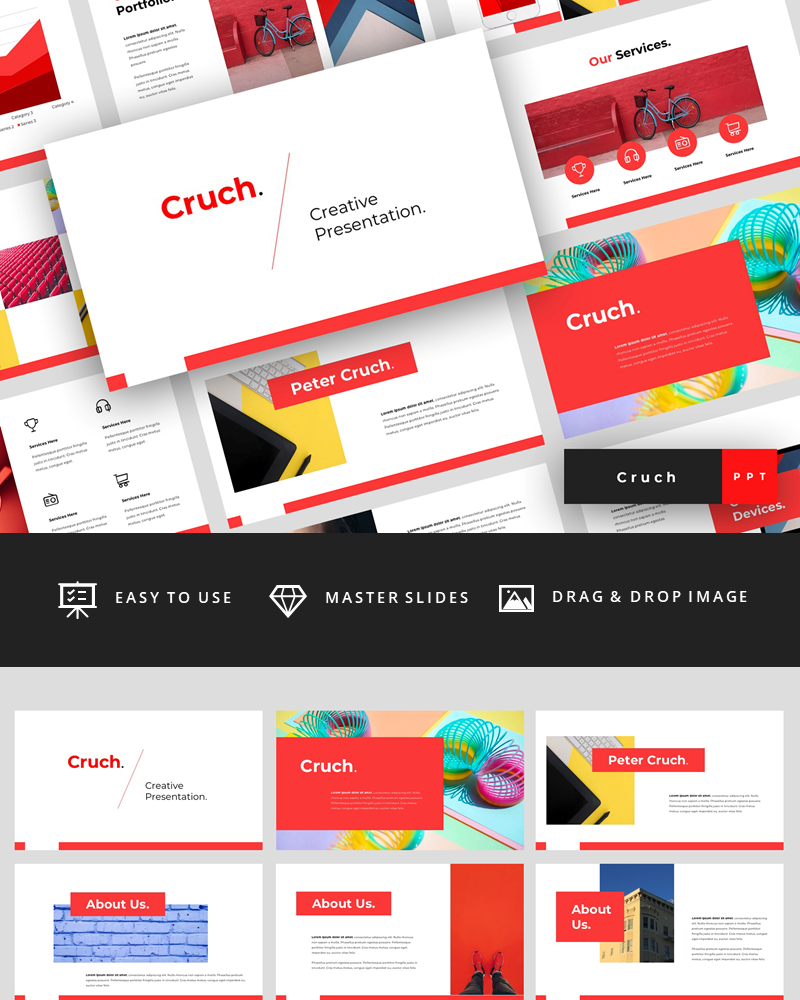 Cruch - Creative Presentation PowerPoint template