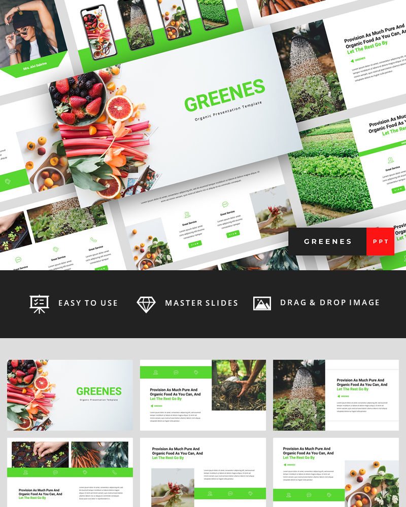 Greenes - Organic Presentation PowerPoint template