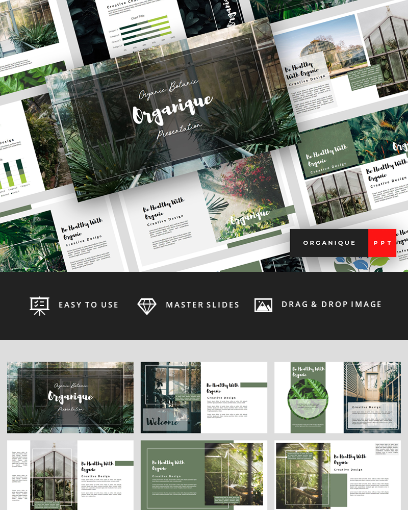 Organique - Botanical Presentation PowerPoint template