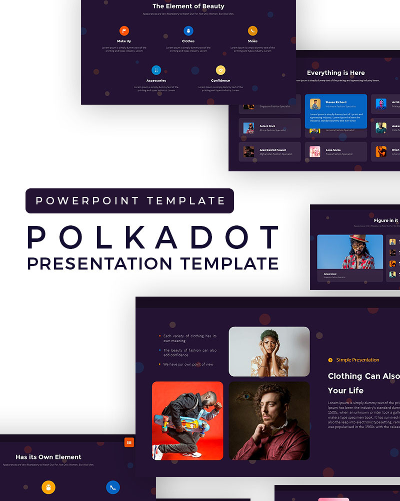 Polkadot PowerPoint template #88102 - TemplateMonster