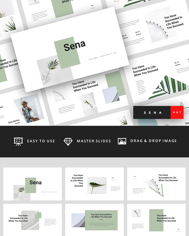 Sena - Minimal Presentation PowerPoint template Sena - Minimal Presentation PowerPoint template