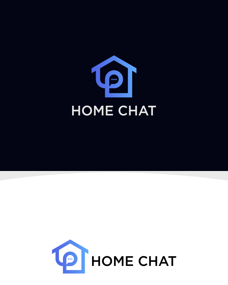 Home Chat Design Logo Template #88250 - TemplateMonster