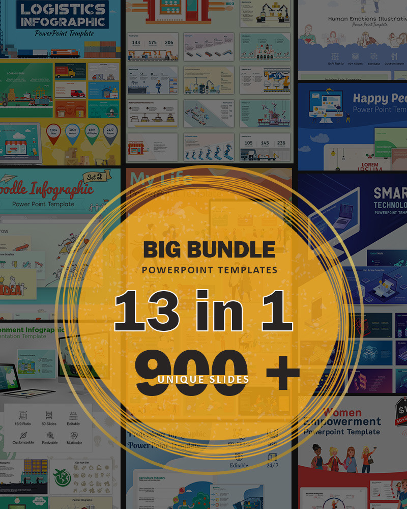 Big Bundle PowerPoint template #88335 - TemplateMonster