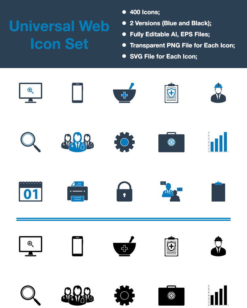 Premium - Universal Web Icon Set #88347 - TemplateMonster