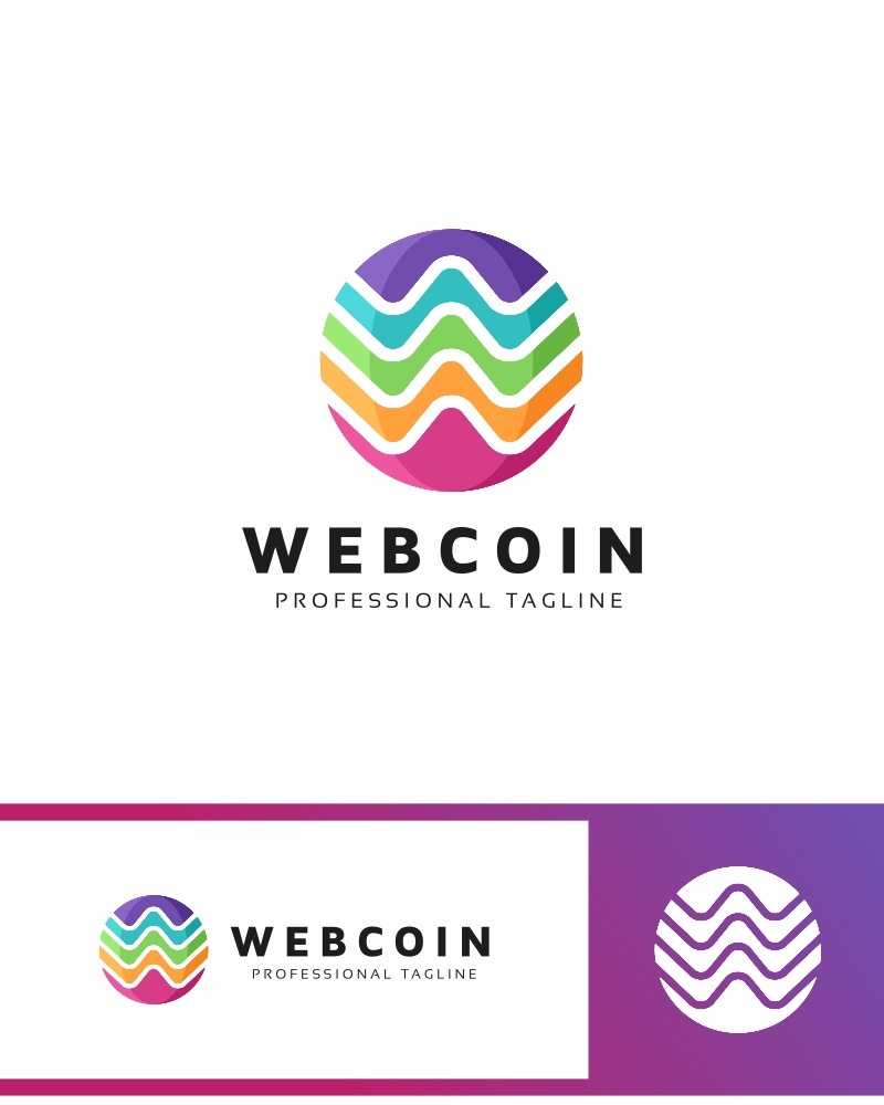 Webcoin-W Letter Logo Template #88514 - TemplateMonster
