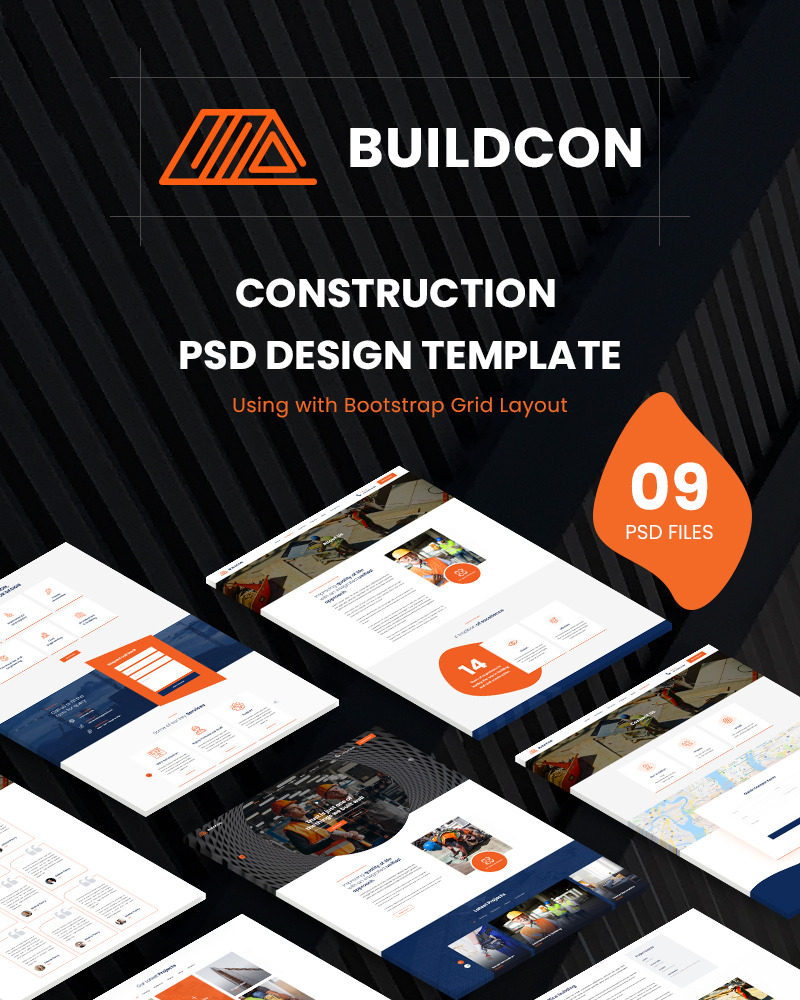 Buildcon - Construction PSD Template - TemplateMonster