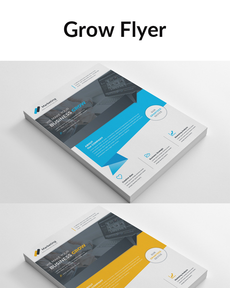 Grow Flyer - Corporate Identity Template - TemplateMonster